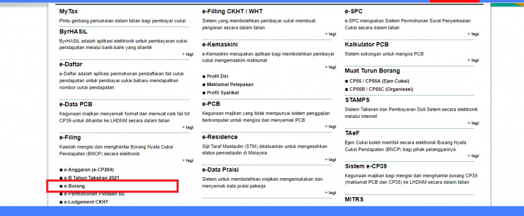 How to use LHDN E-filing platform to file Borang E to LHDN - CLPC Group