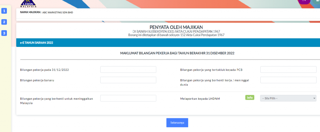 How to use LHDN E-filing platform to file Borang E to LHDN for year ...