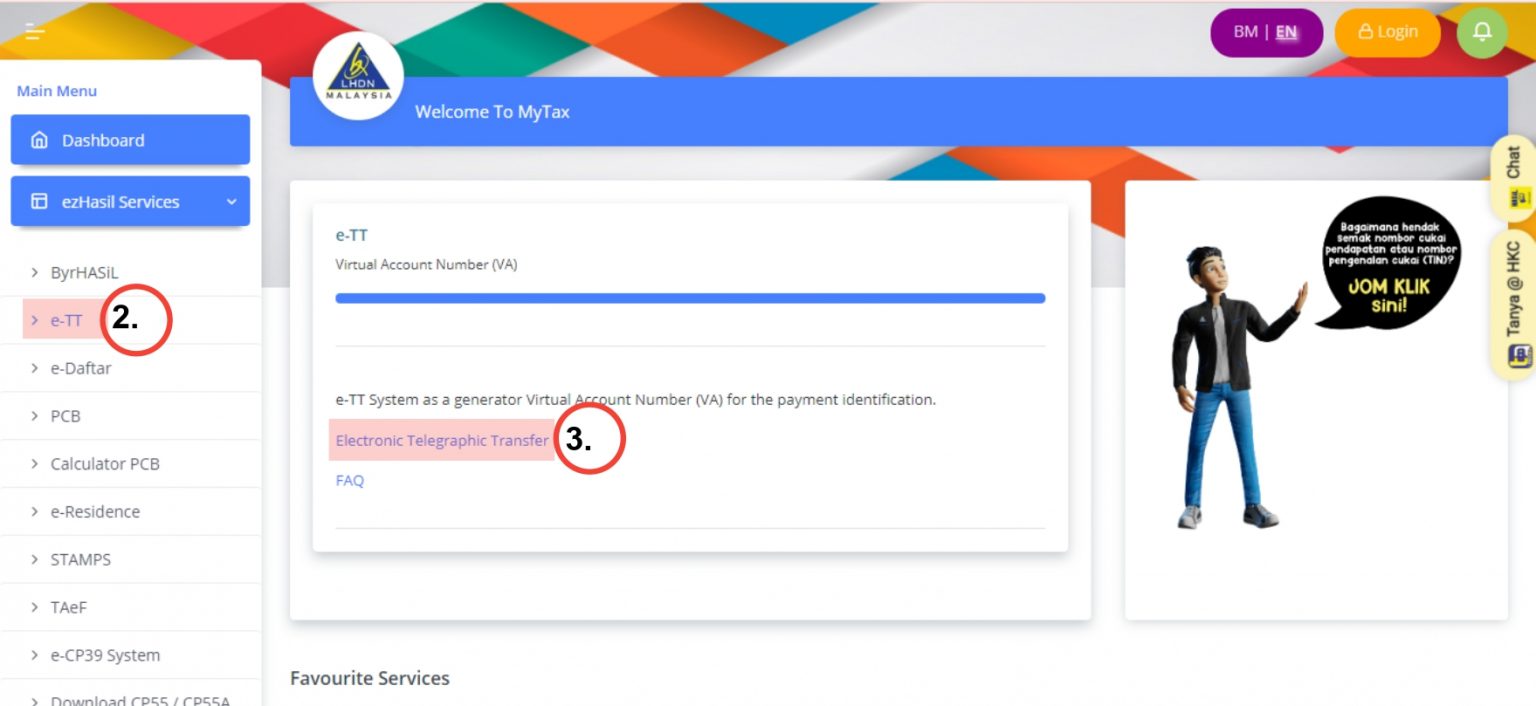 Generating Virtual Account Number through E-TT to make Withholding Tax ...