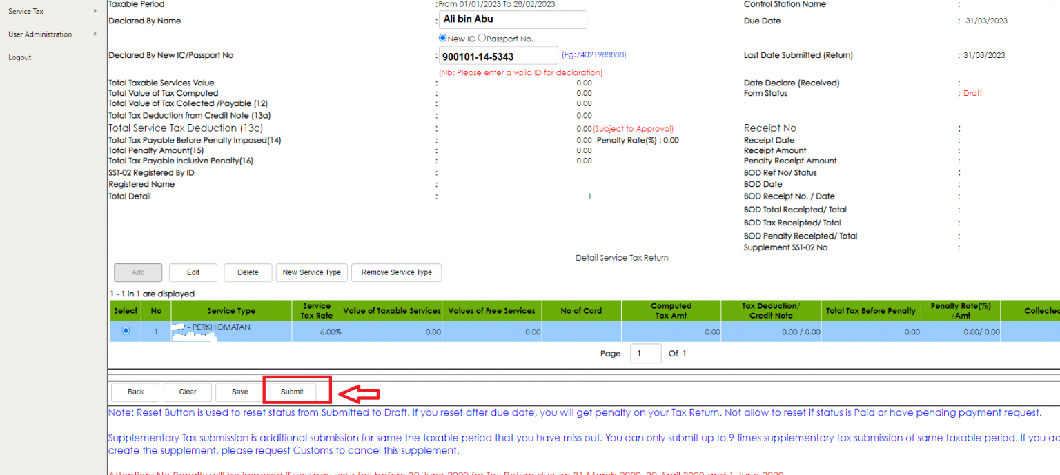 How to submit SST-02 Form (Service Tax) to Royal Custom Malaysia - CLPC ...